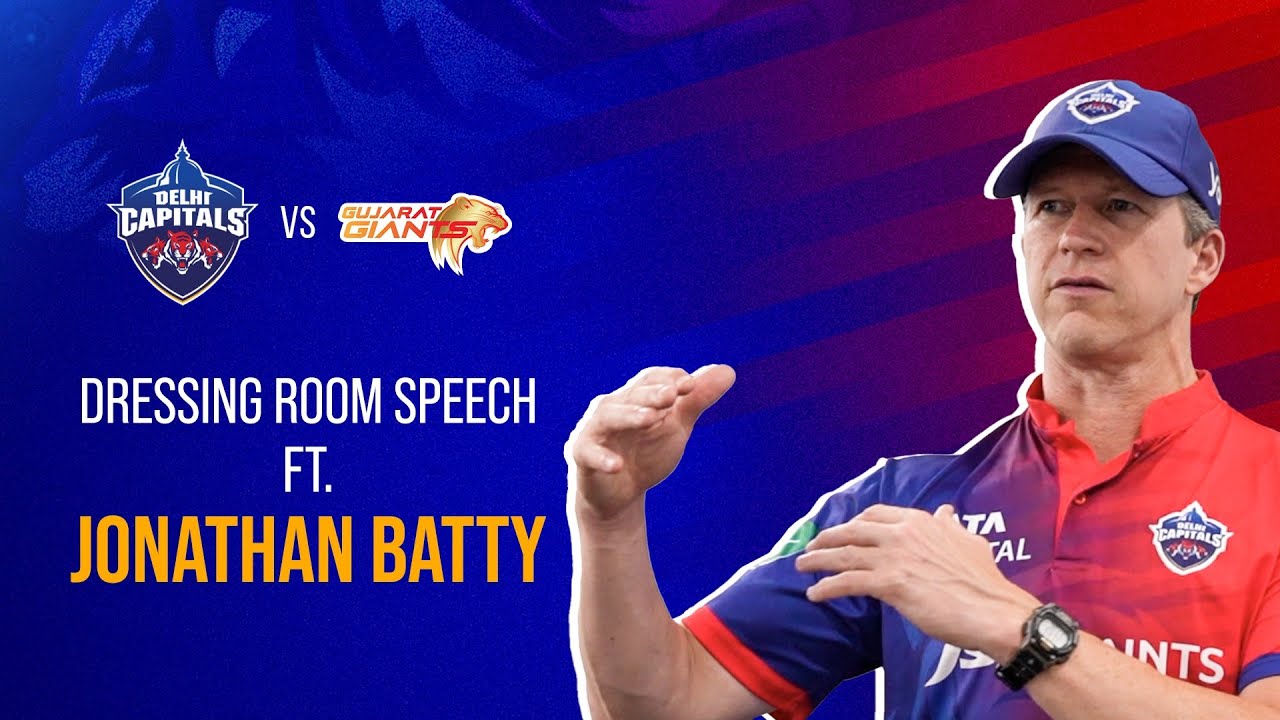 Dressing Room Speech ft.Jonathan Batty | #DCvGG - YouTube