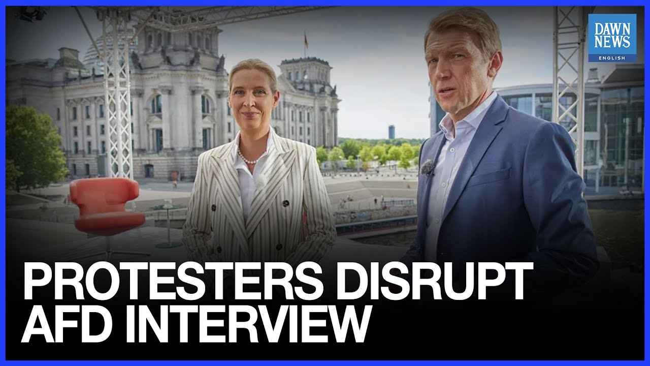 Protesters Disrupt ARD TV Interview Of German Far-Right AfD Leader ...