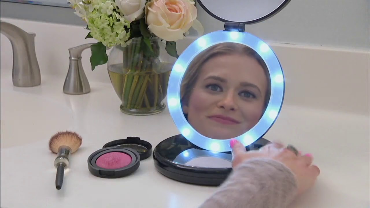 Dual Magnifying Mirror with Crystal Initial by Lori Greiner on QVC ...