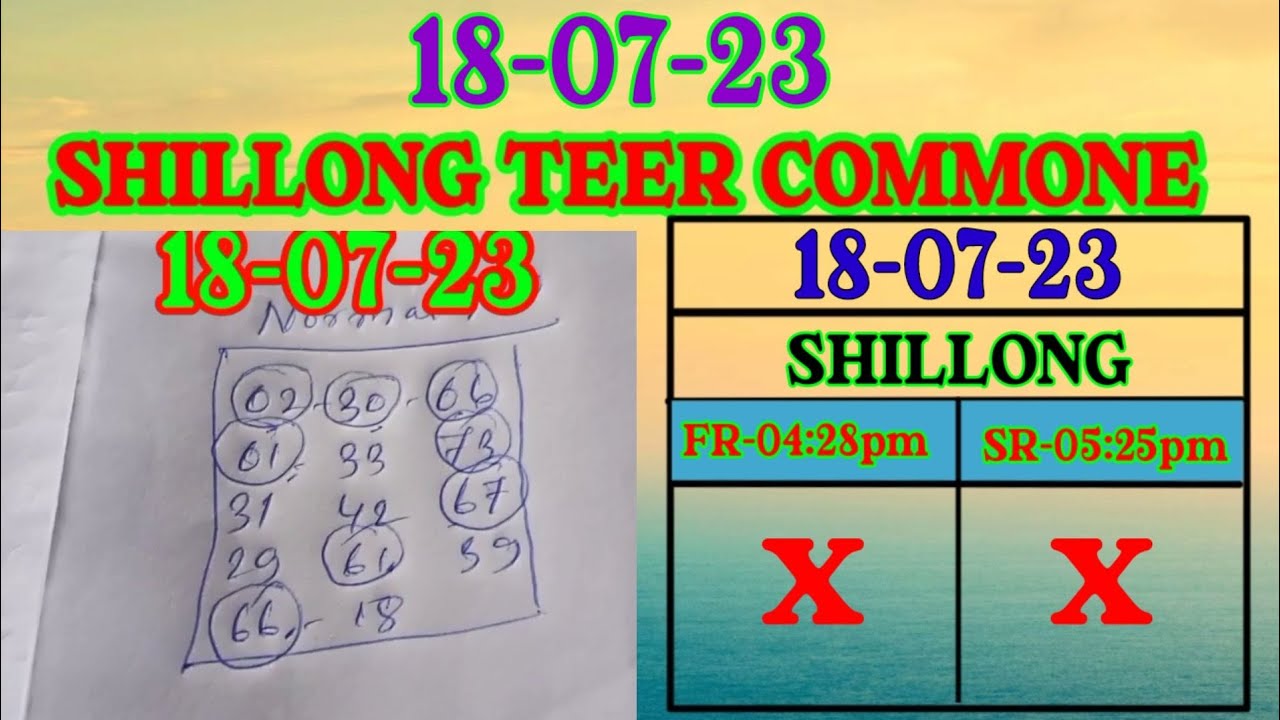 Shillong teer commone🏹July 18, 2023🏹Shillong teer boss - YouTube