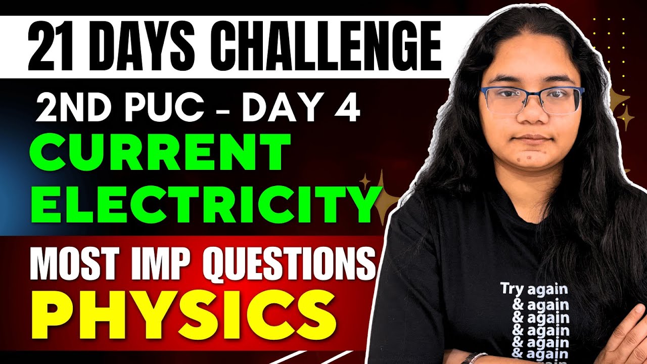 2nd PUC Physics Current Electricity Most Imp. Questions | 2nd PU 21 ...