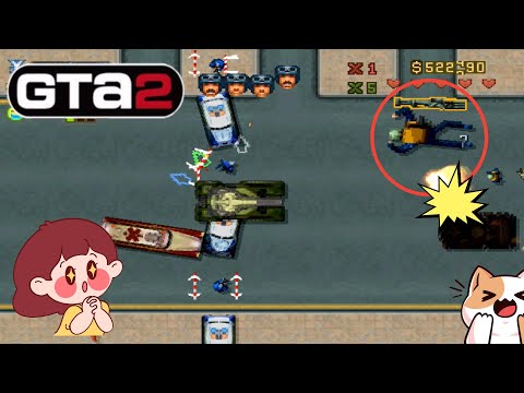 GTA 2 PS1 - The excitement of driving a tank ?? (Childhood)