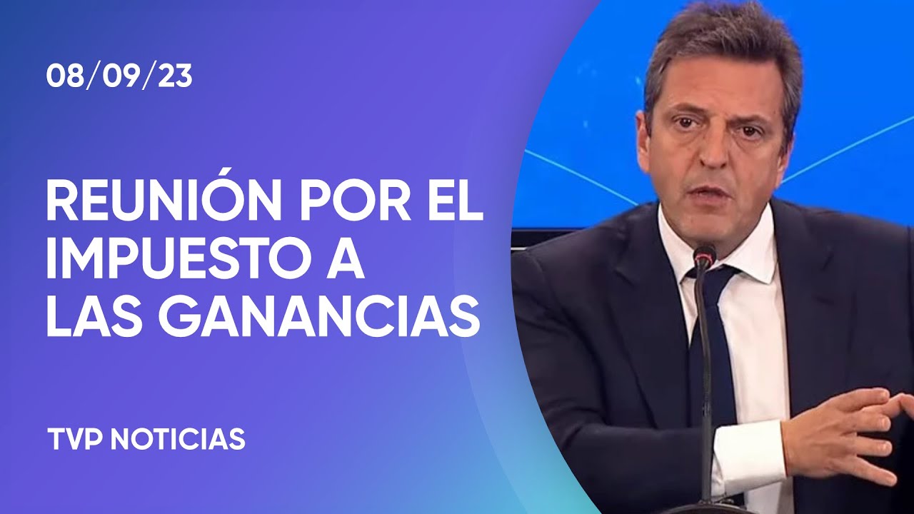 Massa define la eliminación del Impuesto a las Ganancias - YouTube
