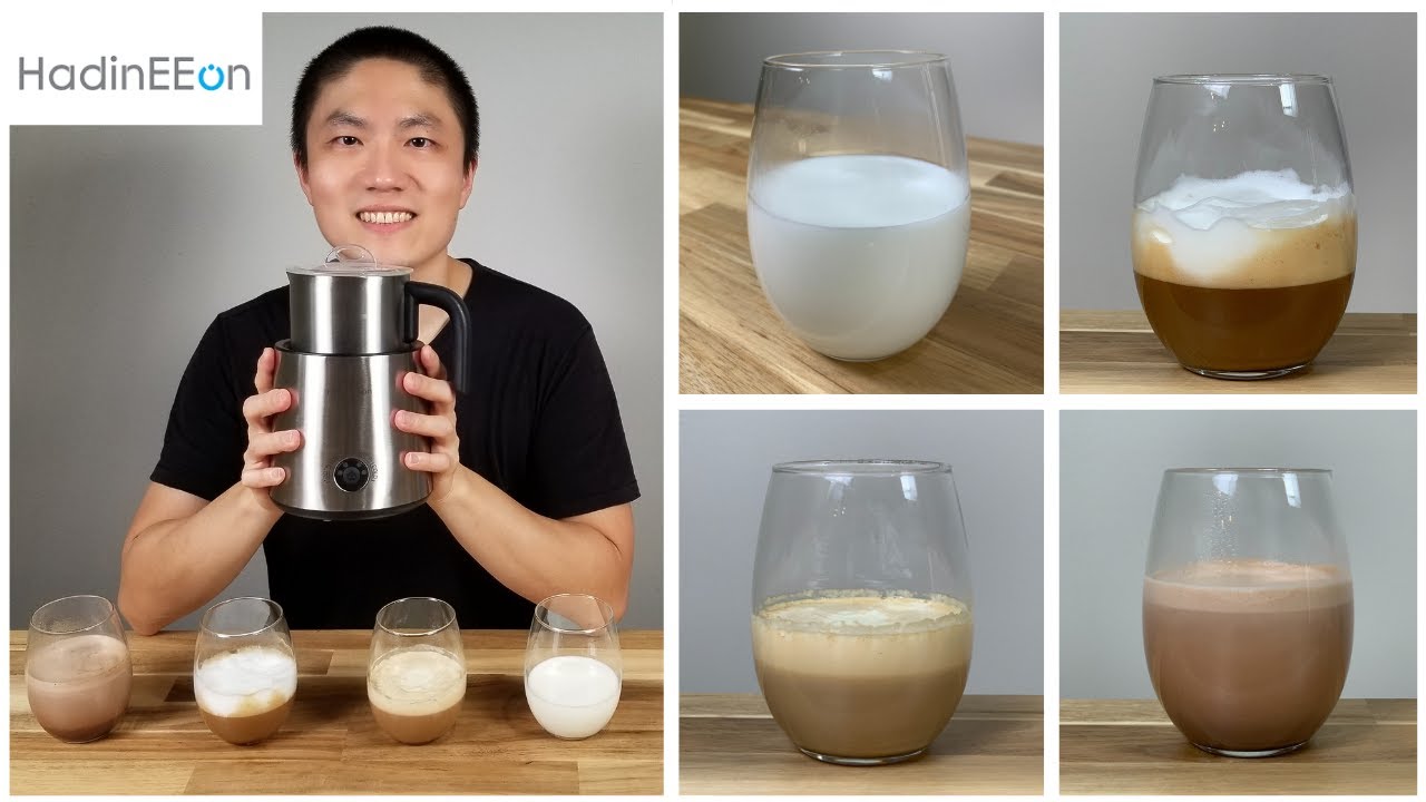 All New HadinEEon 4-in-1 Milk Frother Review | Milk Warmer Steamer for ...