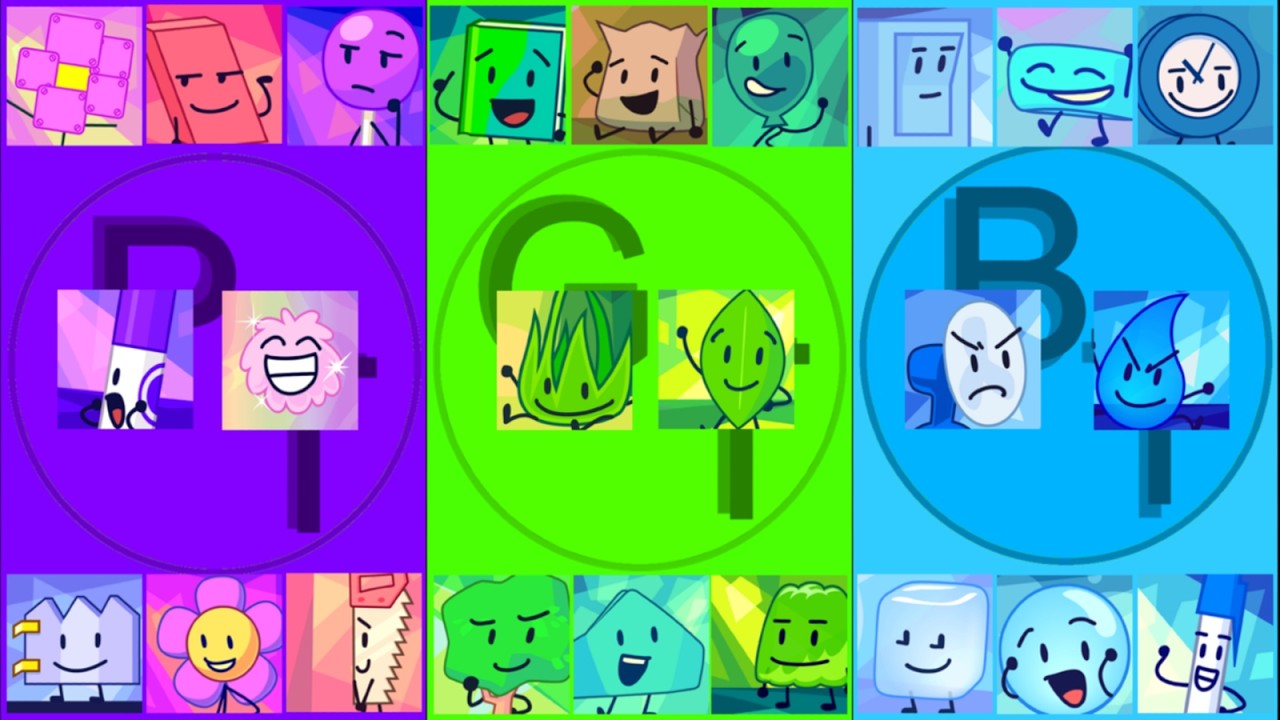 BFB cold color characters Viewer voting 10 - YouTube
