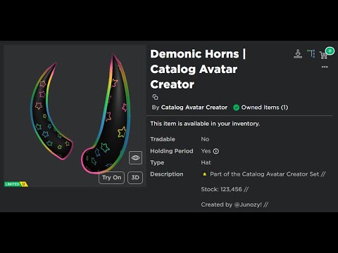 Claiming the CAC Demonic Horns UGC Limited | Roblox - YouTube