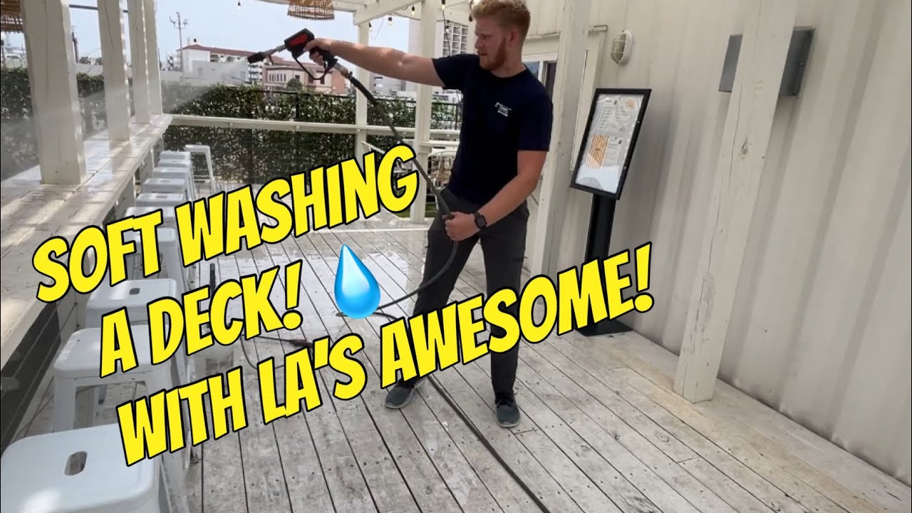 Soft Washing a Deck with LA’s Awesome! | How to Soft Wash a Deck - YouTube
