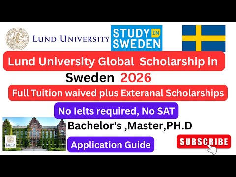 How to Apply for Lund University Global Scholarship 2026 | Study in Sweden (No IELTS Required)