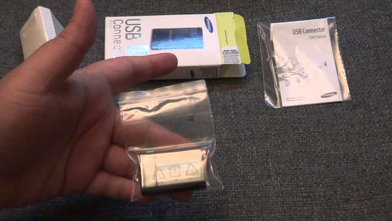 Galaxy Note 10.1 USB adapter unboxing - YouTube