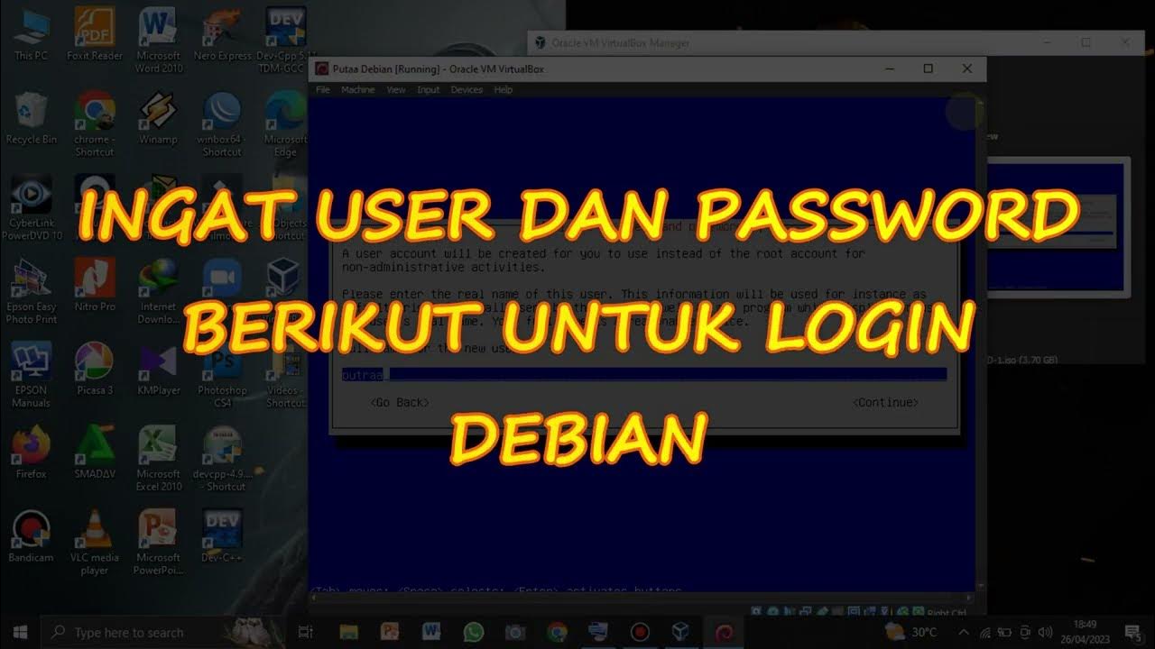 Tutorial Install Linux Debian di Virtual Box - YouTube
