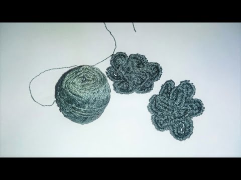 How to make flower from thread - YouTube