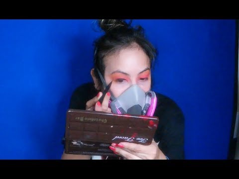 Doing my makeup and breathing through a Respirator Sounds ASMR - YouTube