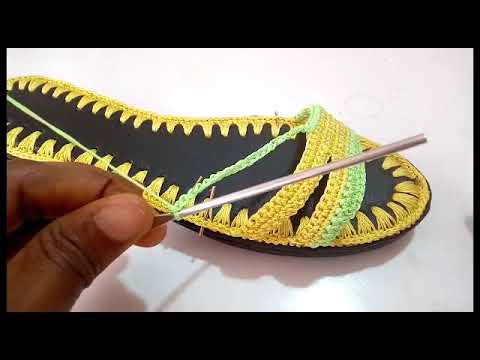 Crochet sandals tutorial "how to crochet female sandals" by Ilodinibe ...