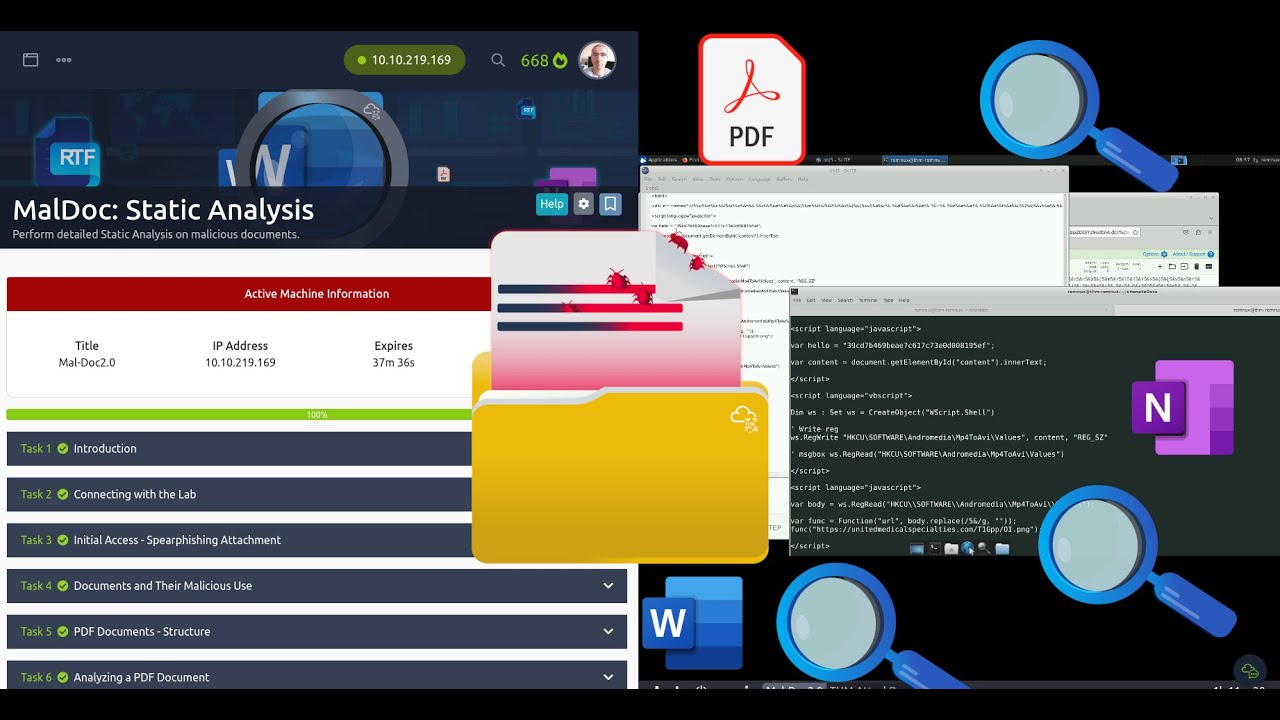 Maldoc Static Analysis Tryhackme Youtube