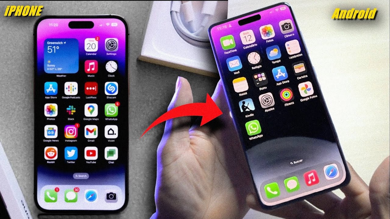 INCRÍVEL! APARÊNCIA IDÊNTICA de iPhone! Como DEIXAR seu CELULAR ANDROID IGUAL iPHONE - YouTube