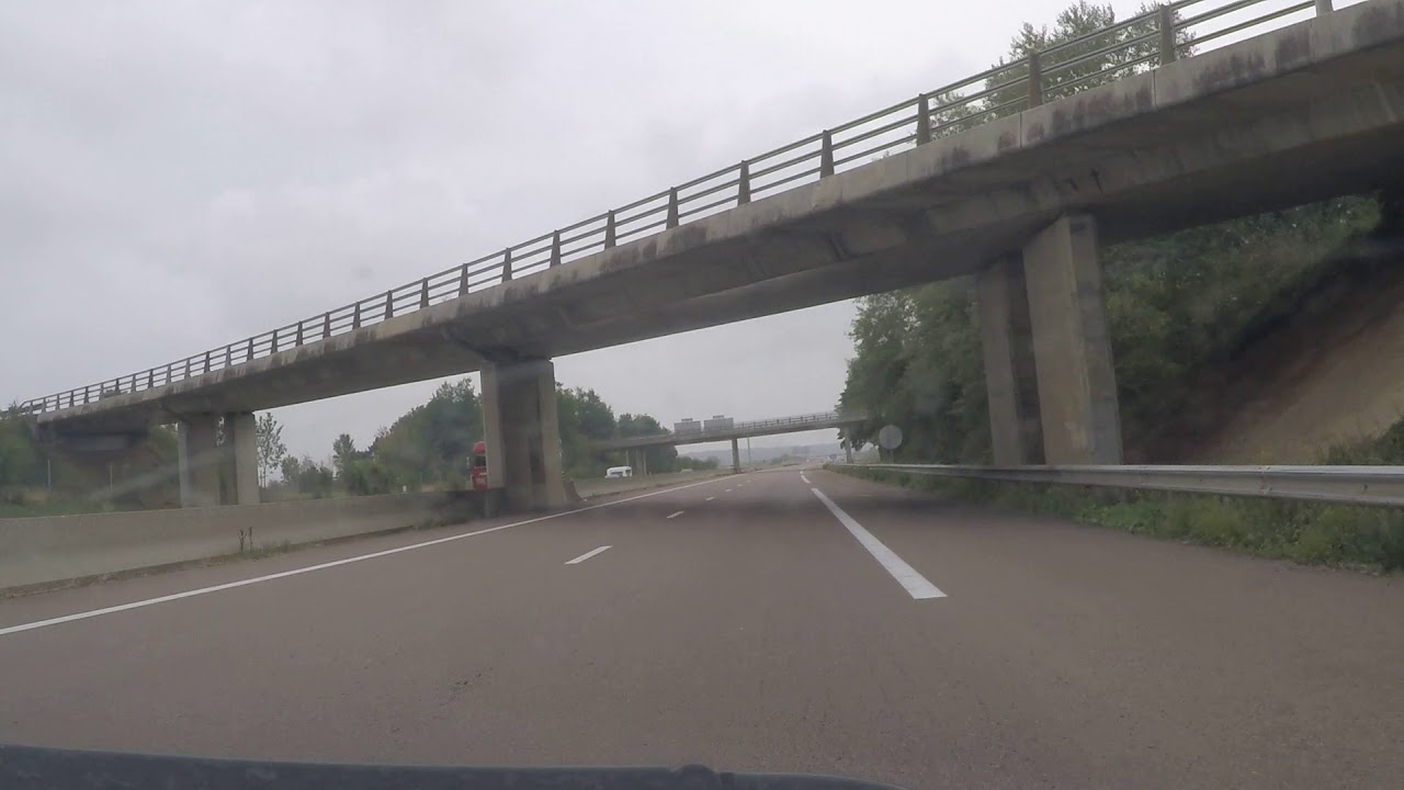 France by Autoroute - A5/A31 southbound junction at Langres - YouTube