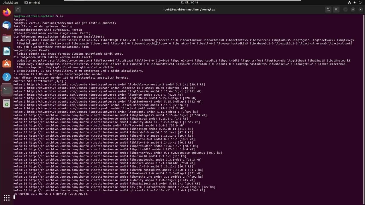 Ubuntu 22 10 So Installierst Du Programme Grafisch per Terminal Keine ...