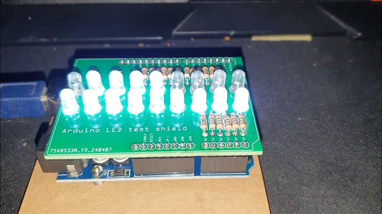 Arduino LED test shield - YouTube