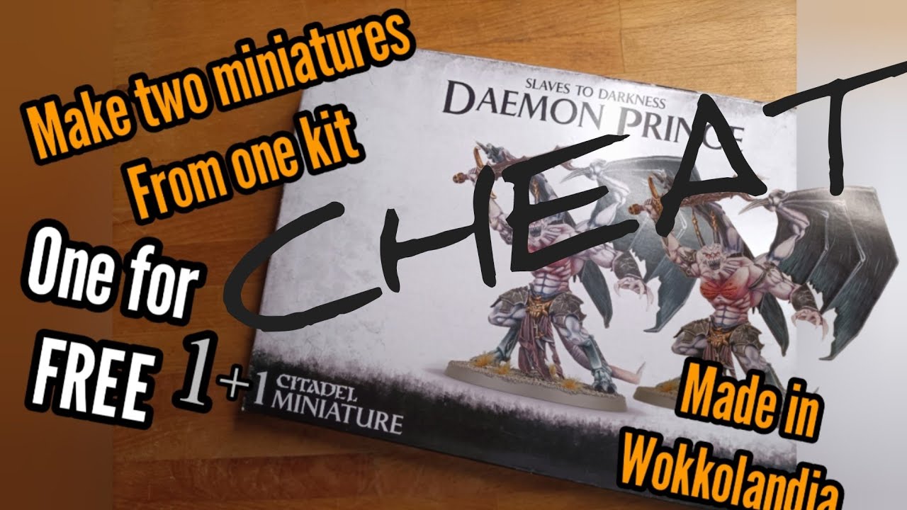 How to make two Warhammer Daemon prince miniatures from one kit 1st ...