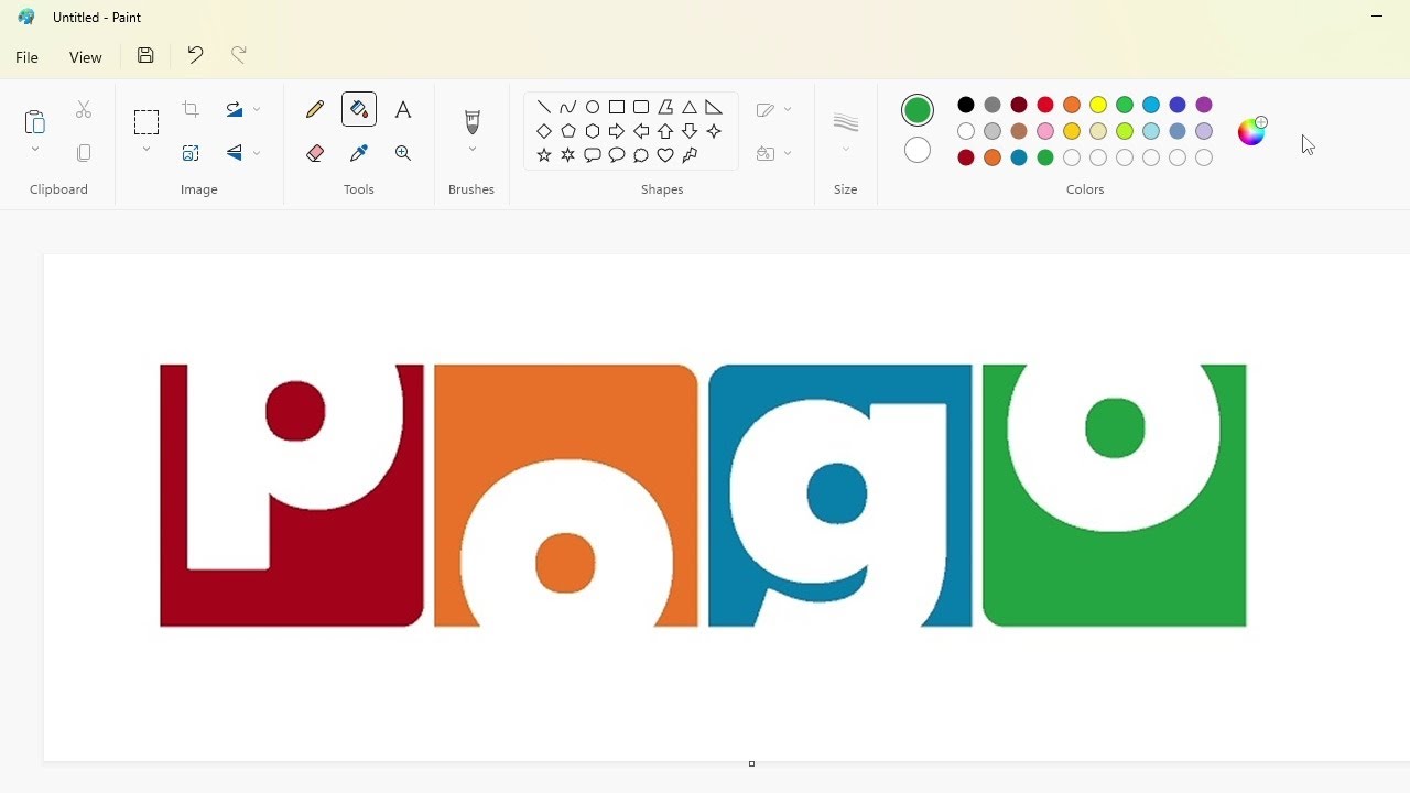 How to draw the POGO logo using MS Paint | How to draw on your computer ...