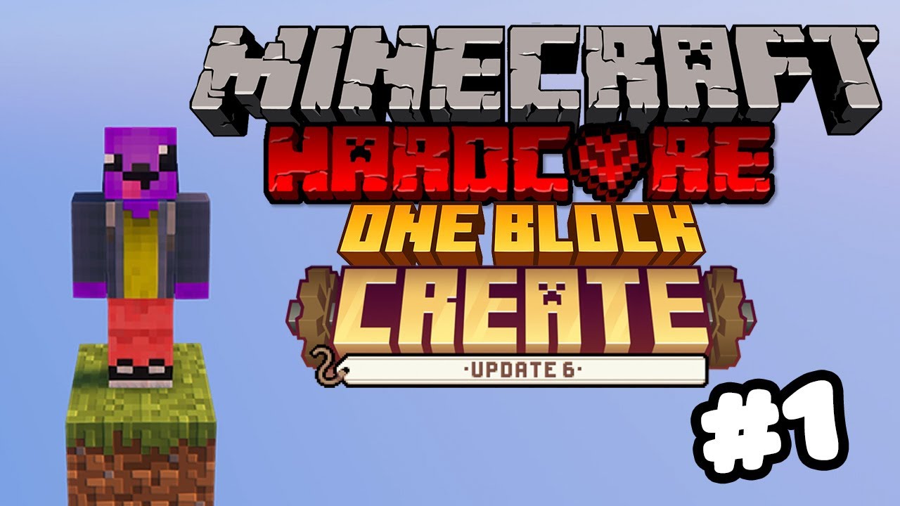 MHOC ep1 (Minecraft hardcore oneblock create) - On démarre l'aventure - YouTube