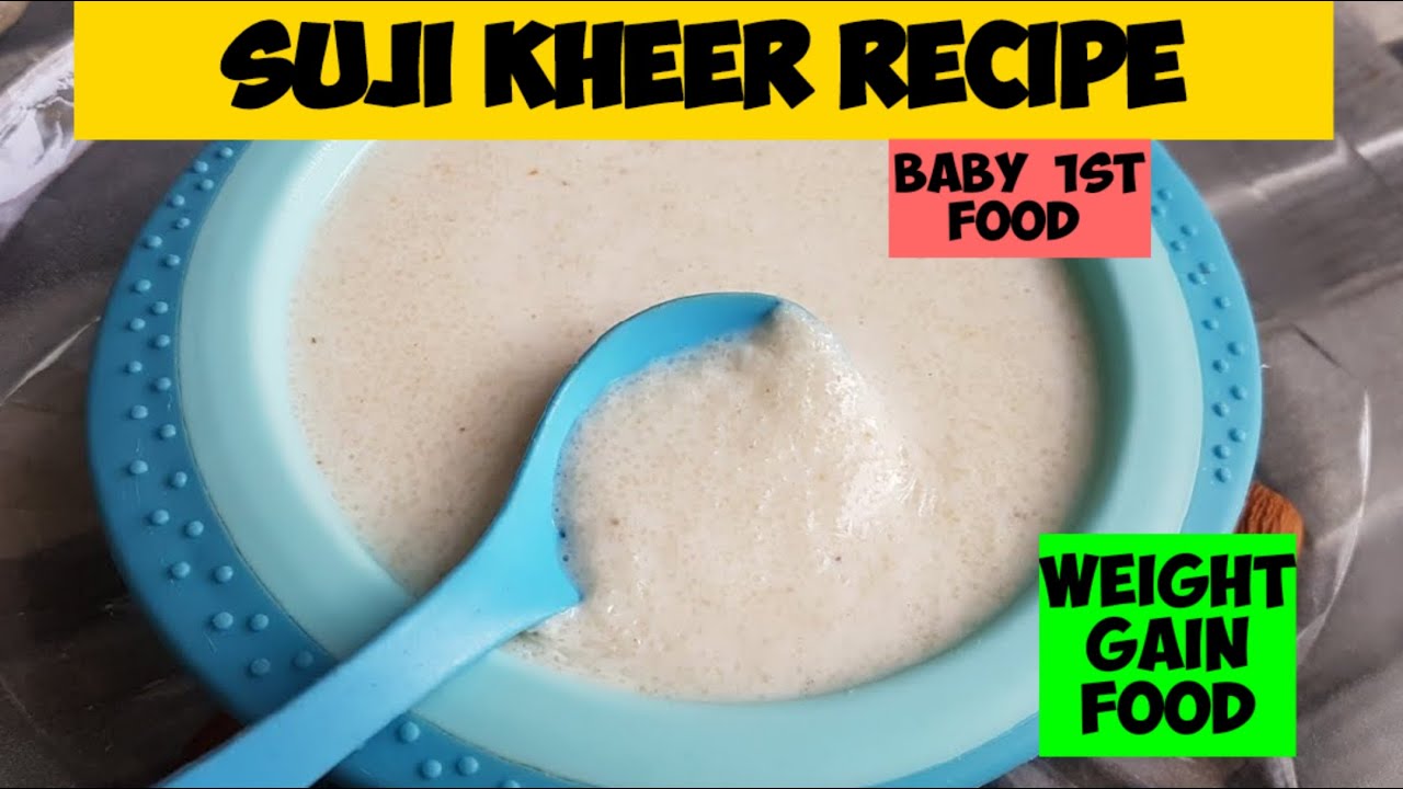 Suji kheer for babies |6months + baby food |baby first food - YouTube