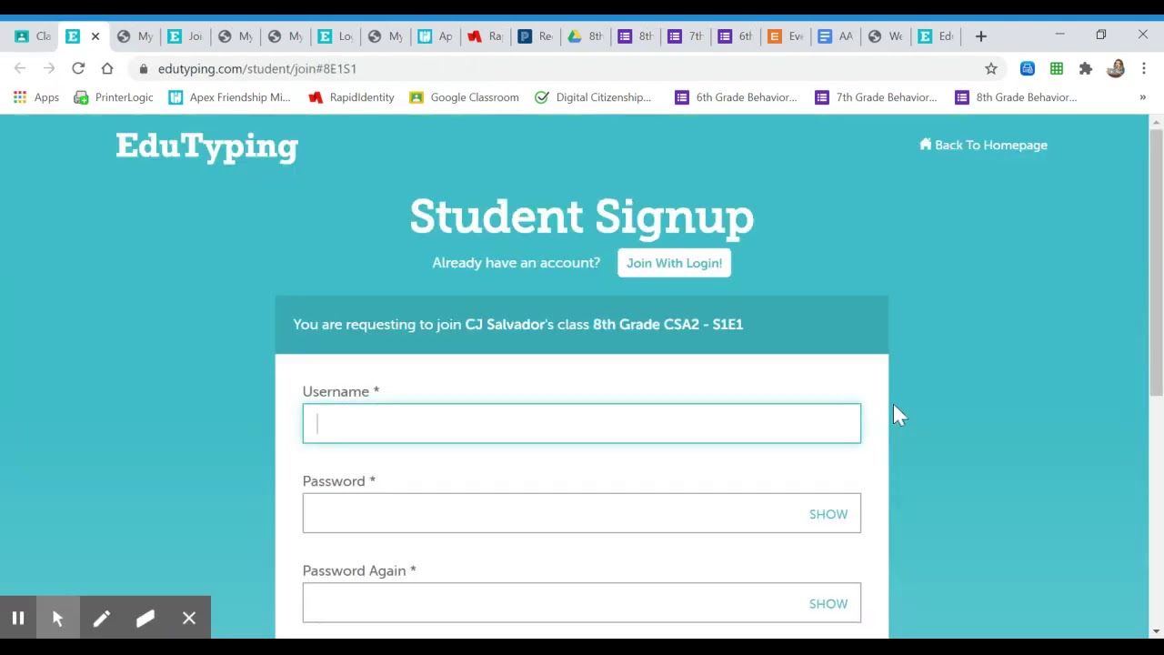 Setting up your iCEV and EduTyping Account - YouTube