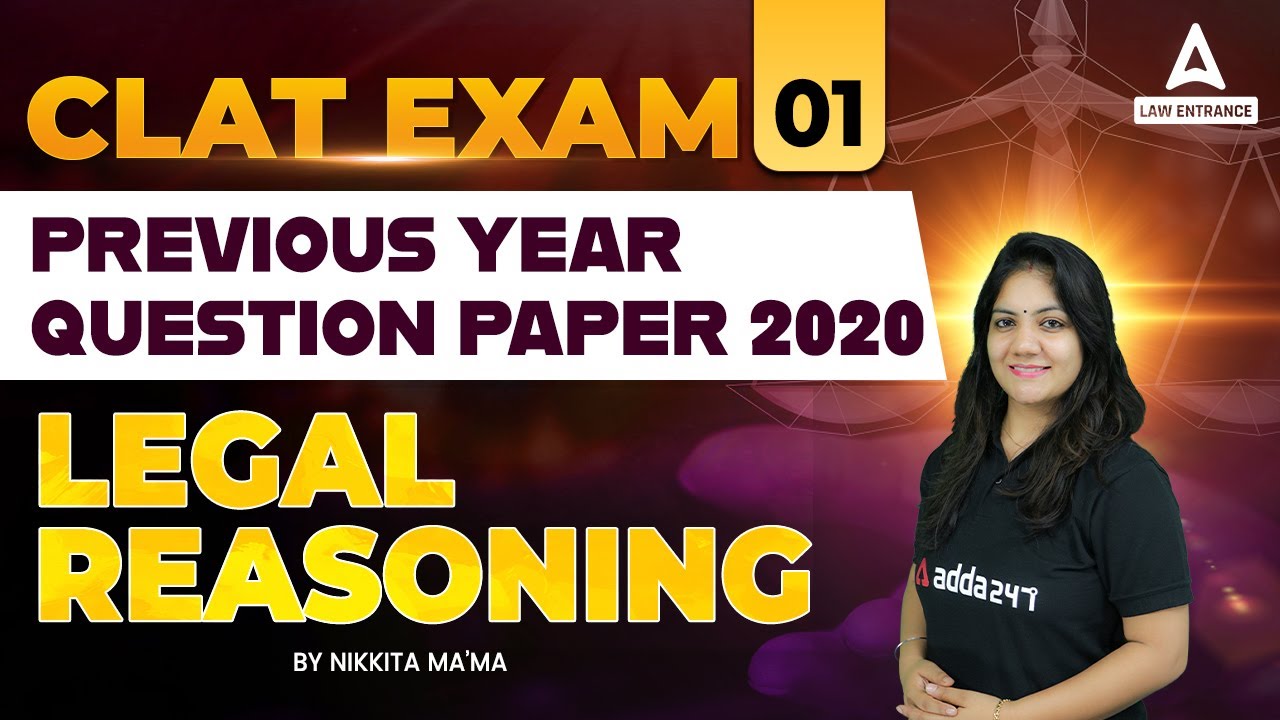 CLAT EXAM : Previous Year Question Paper 2020 | Legal Reasoning | CLAT ...