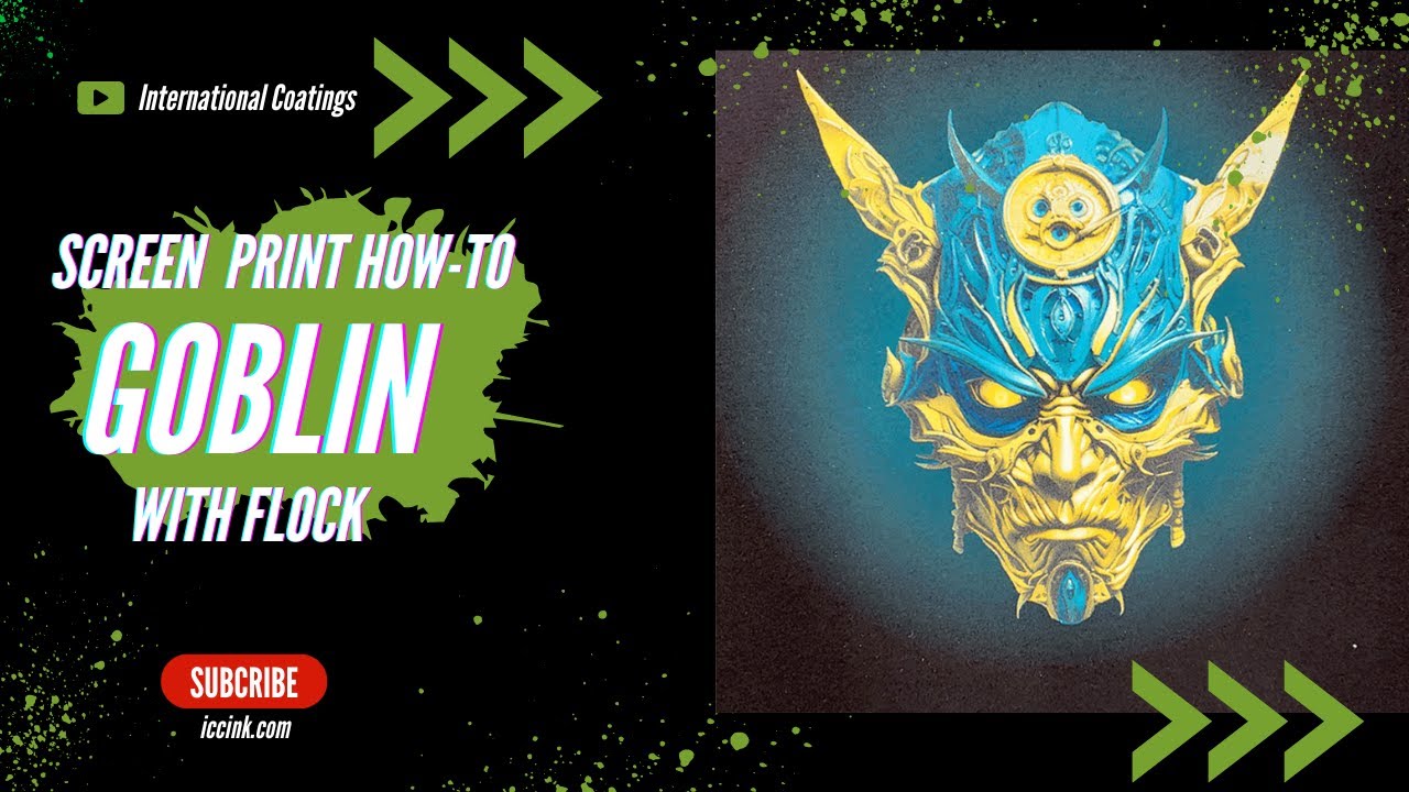 How-To Screen Print - "Goblin" With Flock Application - YouTube