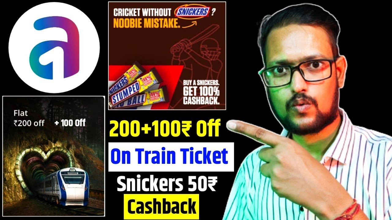 Adani One Train Booking | 300 Off On Train Ticket Booking | Snickers 50 ...