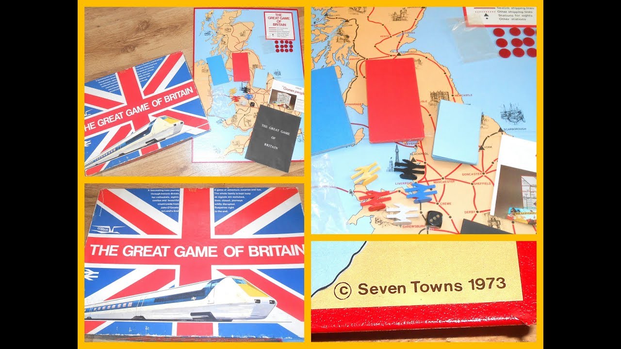 The Great Game Of Britain Vintage Board Game Original Version Of Train ...