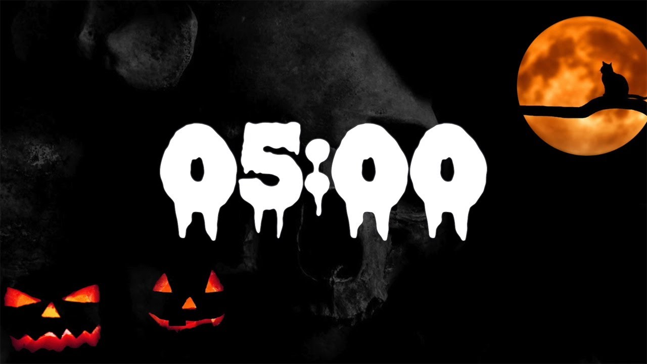5 Minute Halloween Timer With Scary Sounds And Screaming Alarm - YouTube