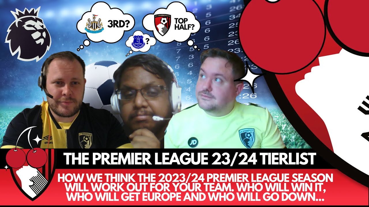 PREMIER LEAGUE 2023/24 TIER LIST - We Pick Who Will Win It, Who Gets ...