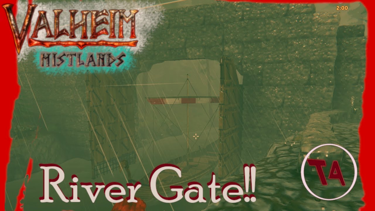 Valheim - BUILD : River Gate | Fortress Phase 2 | Time-laps - YouTube