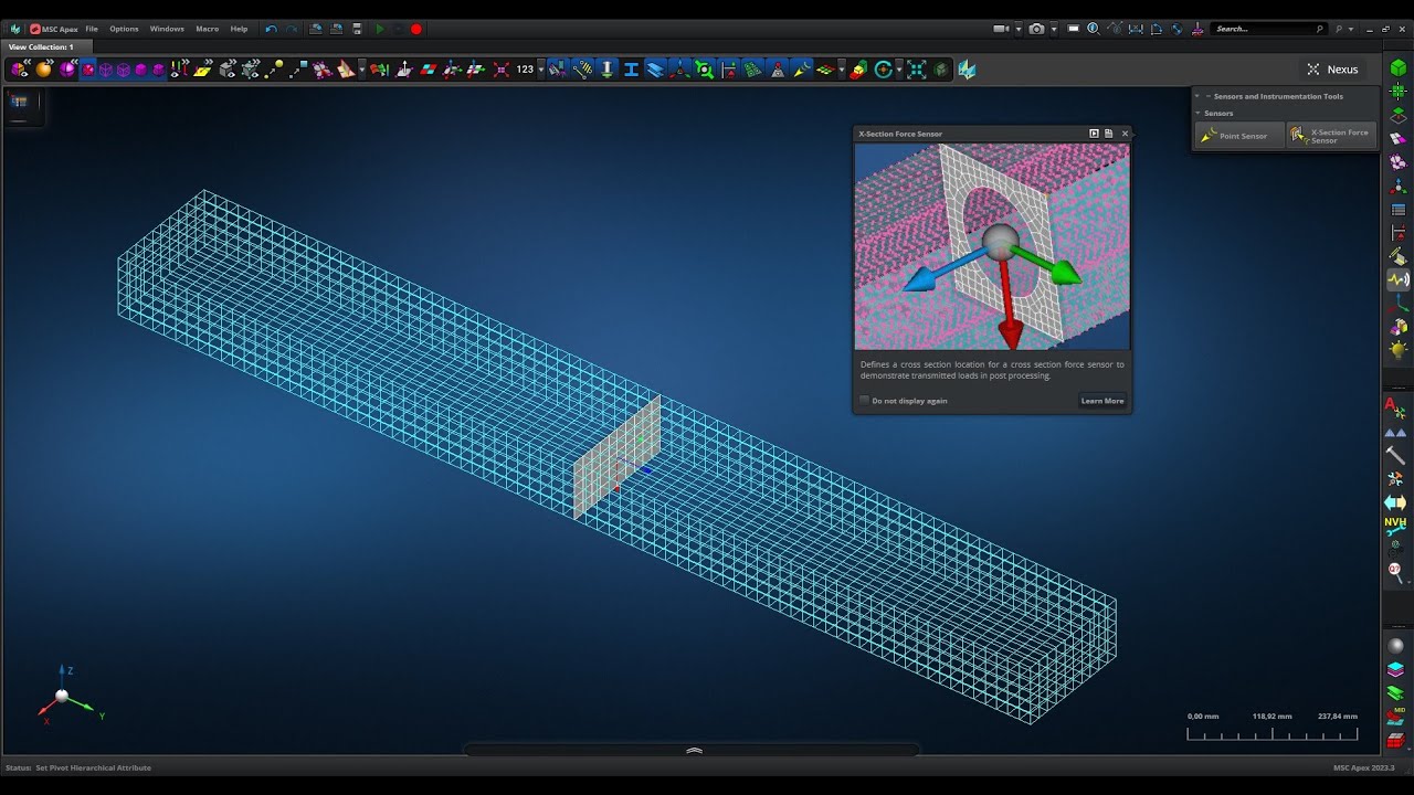 MSC Apex ile X-Section Force Sensor Kullanımı - YouTube