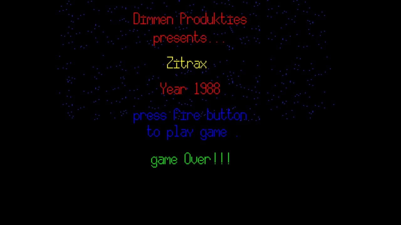 Zitrax (1988) on the Amiga from Dimmen Productions - Longplay (loops ...