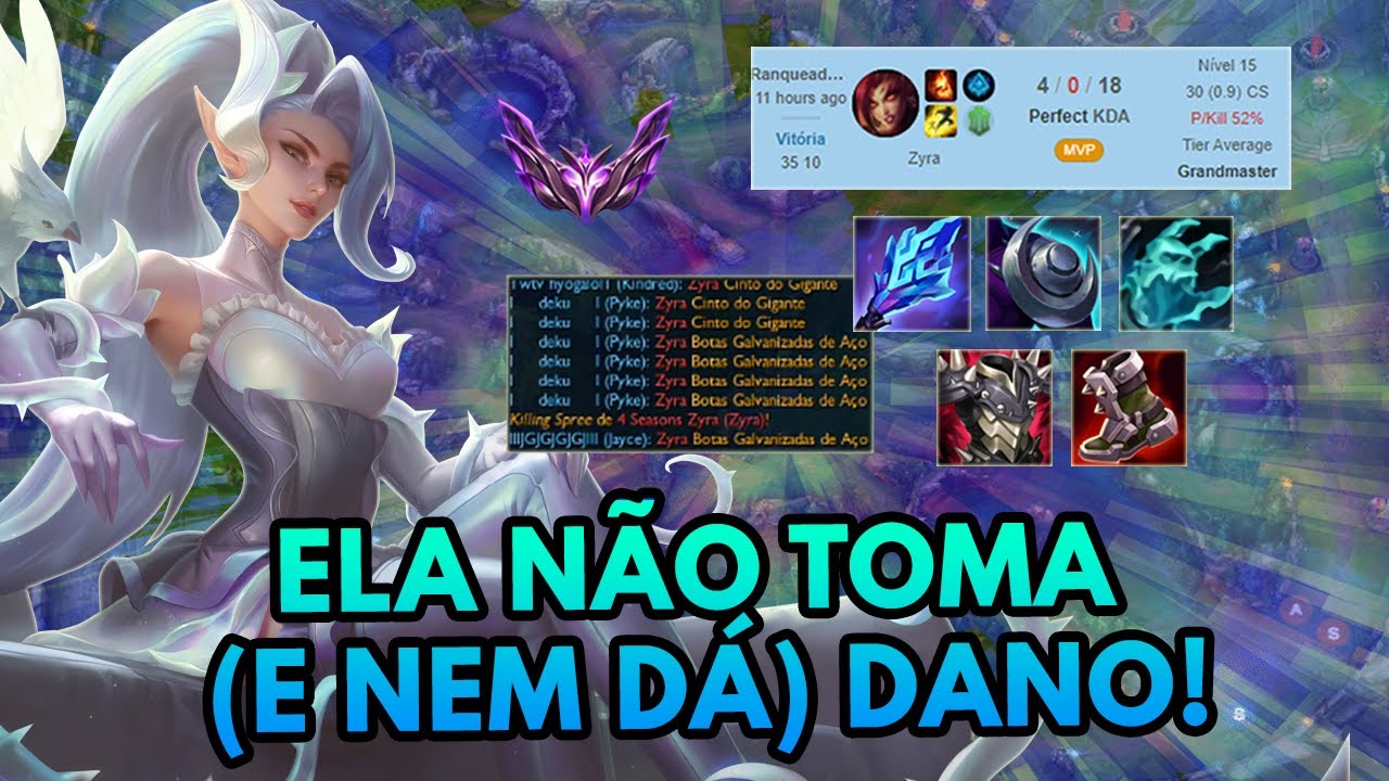 Ela Não Toma (E Nem Dá) Dano! - Gameplay Explicativa Zyra Tank | League ...