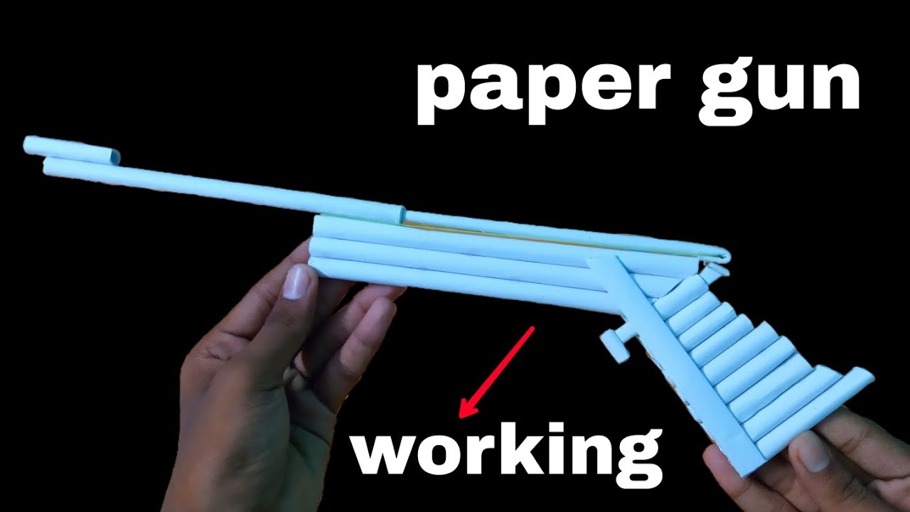 making a powerful paper sniper that shoots paper bullets || origami gun ...