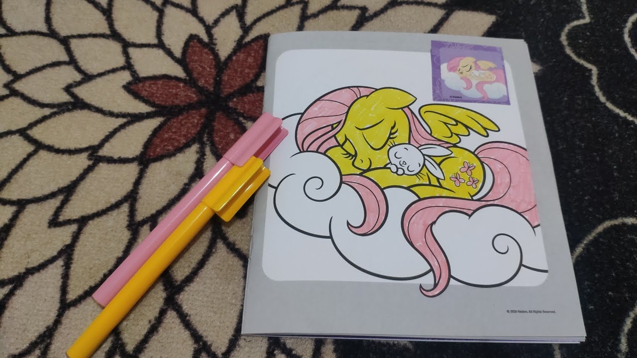 Coloring My Little Pony Beautiful Sleepy My Fluttershy 💛💛 - YouTube