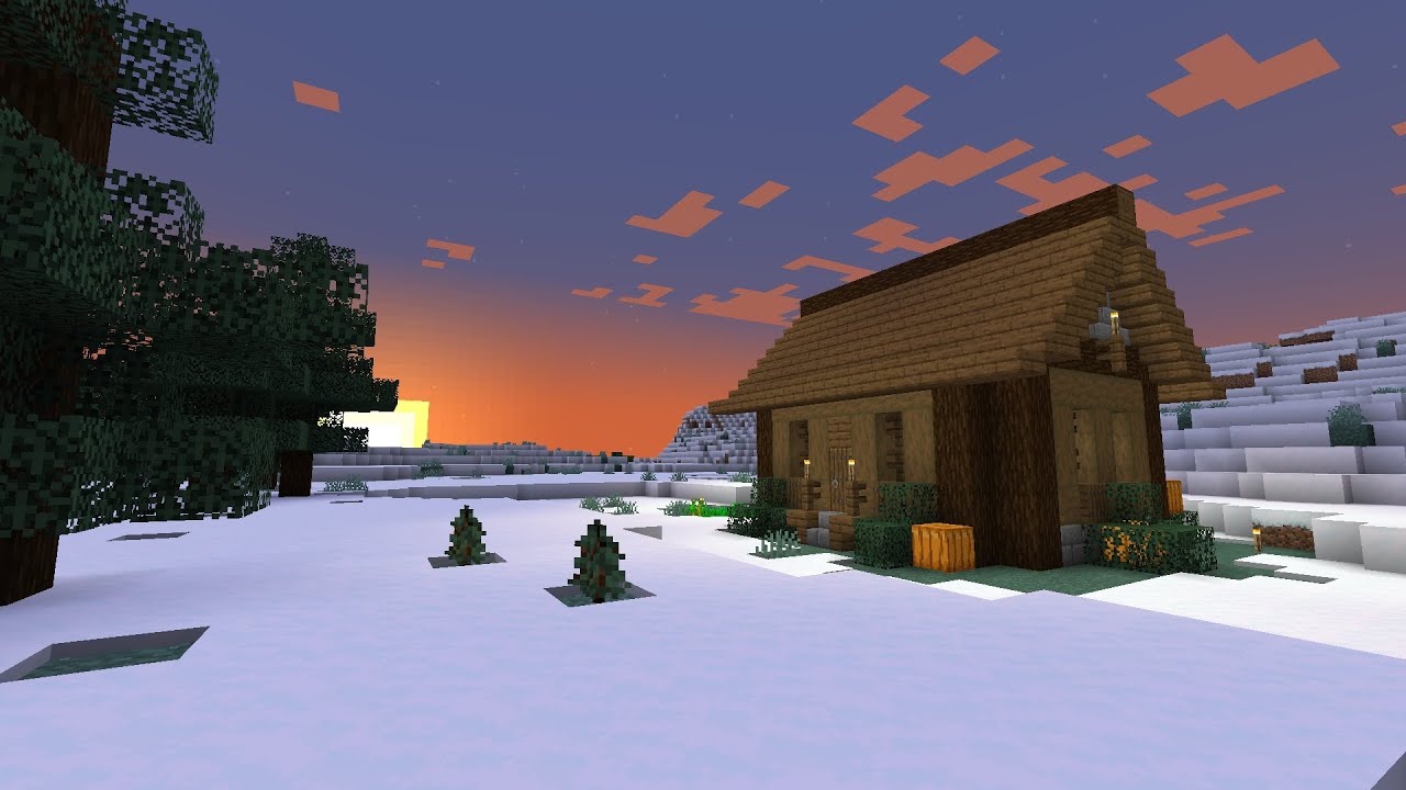 Let's Play Minecraft - #1: Icy Spruce Cabin - YouTube