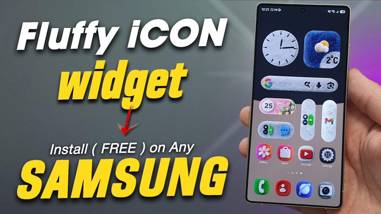 Install 3D Fluffy Widget on Any Samsung Phone 🔥 One UI Setup Tutorial ...