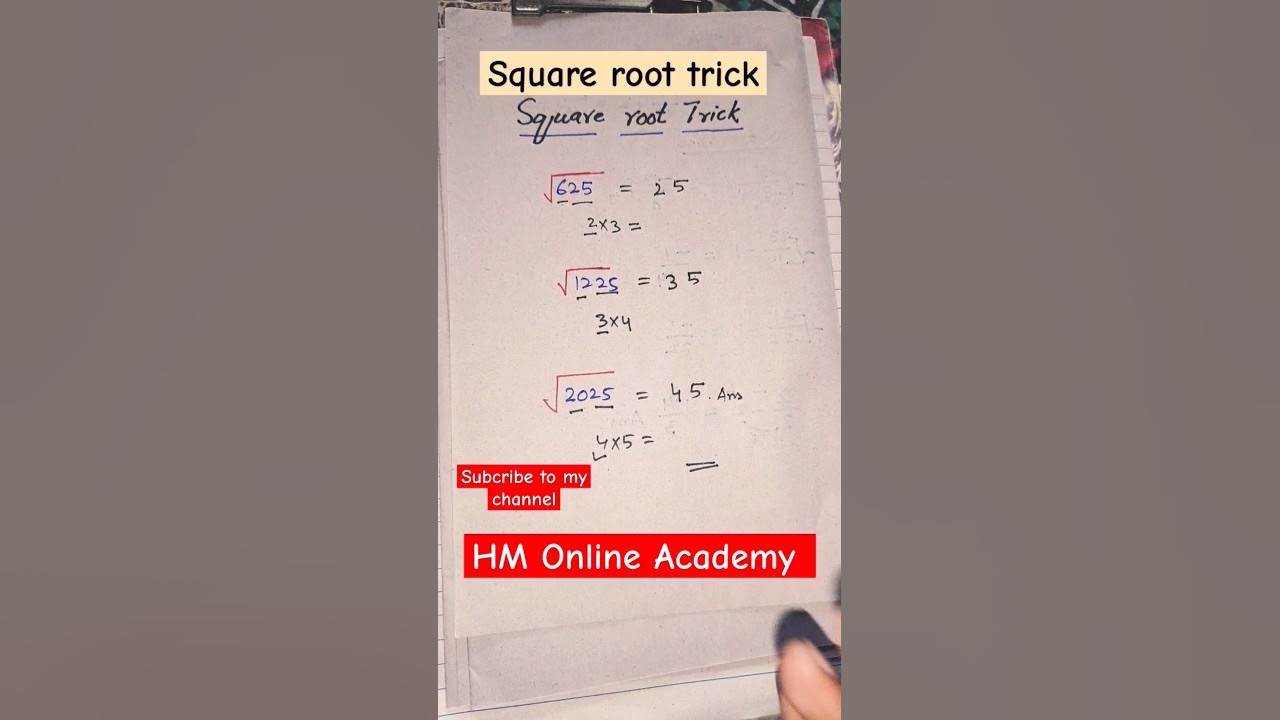How to solve square root with math short tricks#maths#mathtricks - YouTube
