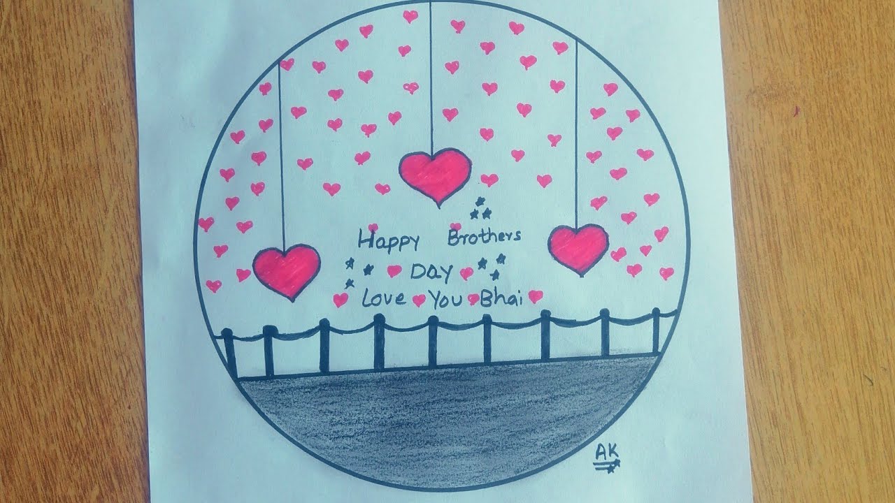 How to make special Brother's Day |drawing with marker color - YouTube