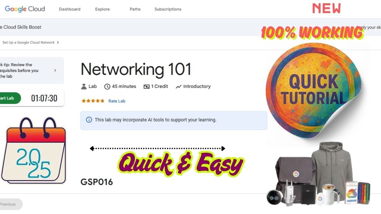 Networking 101 || GSP016 || Set Up a Google Cloud Network || #qwiklabs #arcade - YouTube