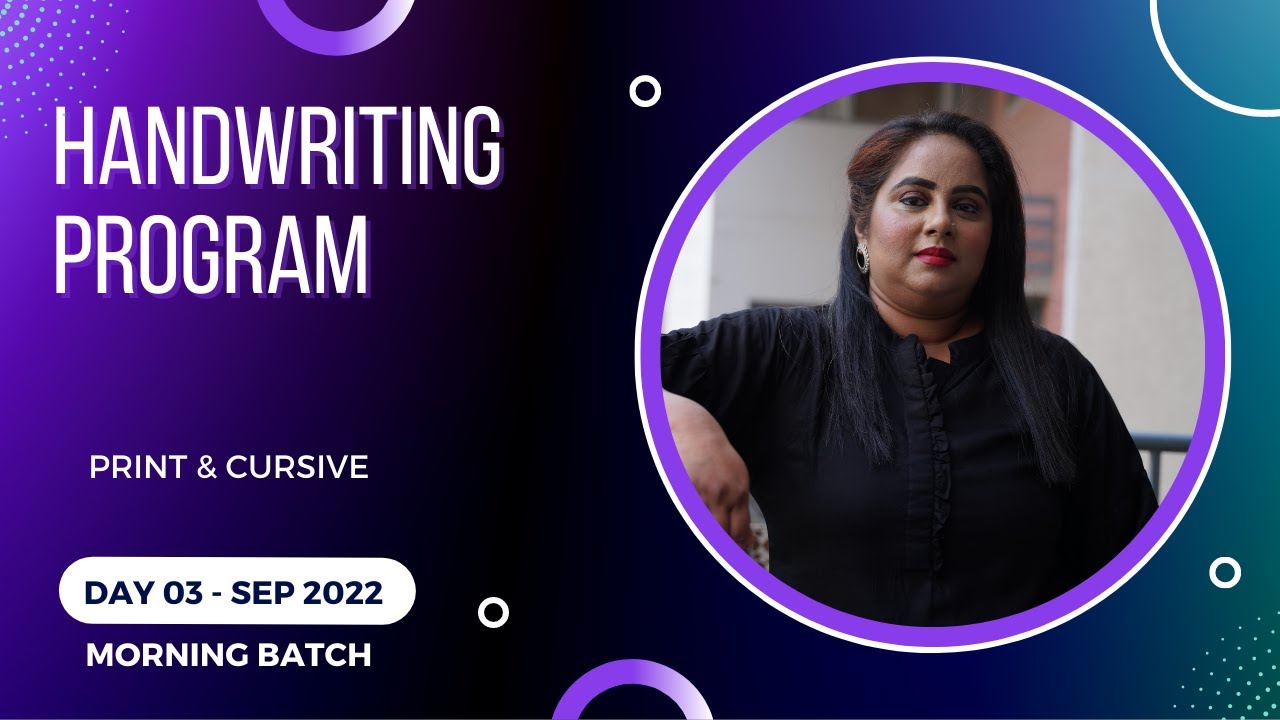 Handwriting Program Day 3 Morning Batch Sep - YouTube