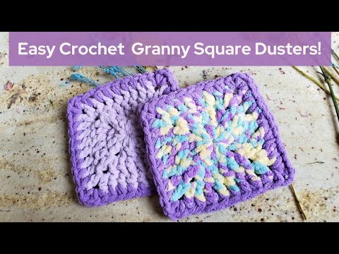 Learn To Crochet Simple Granny Squares For Beginners | Diy Dust Cloths Tutorial