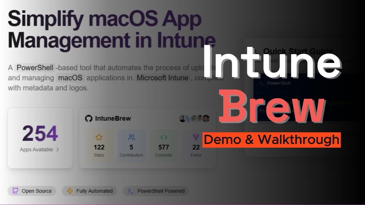 IntuneBrew: Automate macOS App Management in Intune with PowerShell! - YouTube