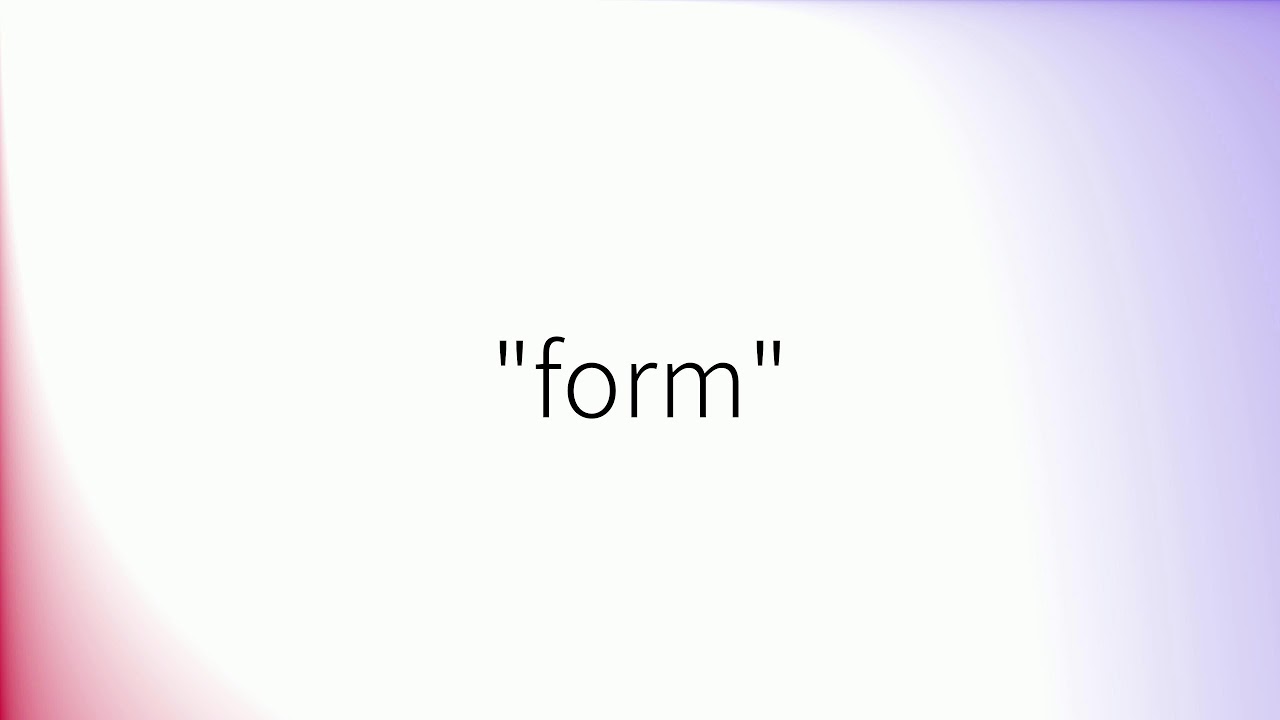 How to pronounce 'Form' in British English - YouTube