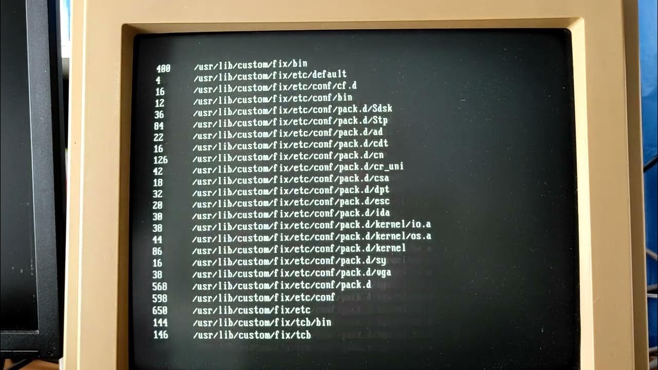 Sco Unix System V On A 386sx Youtube