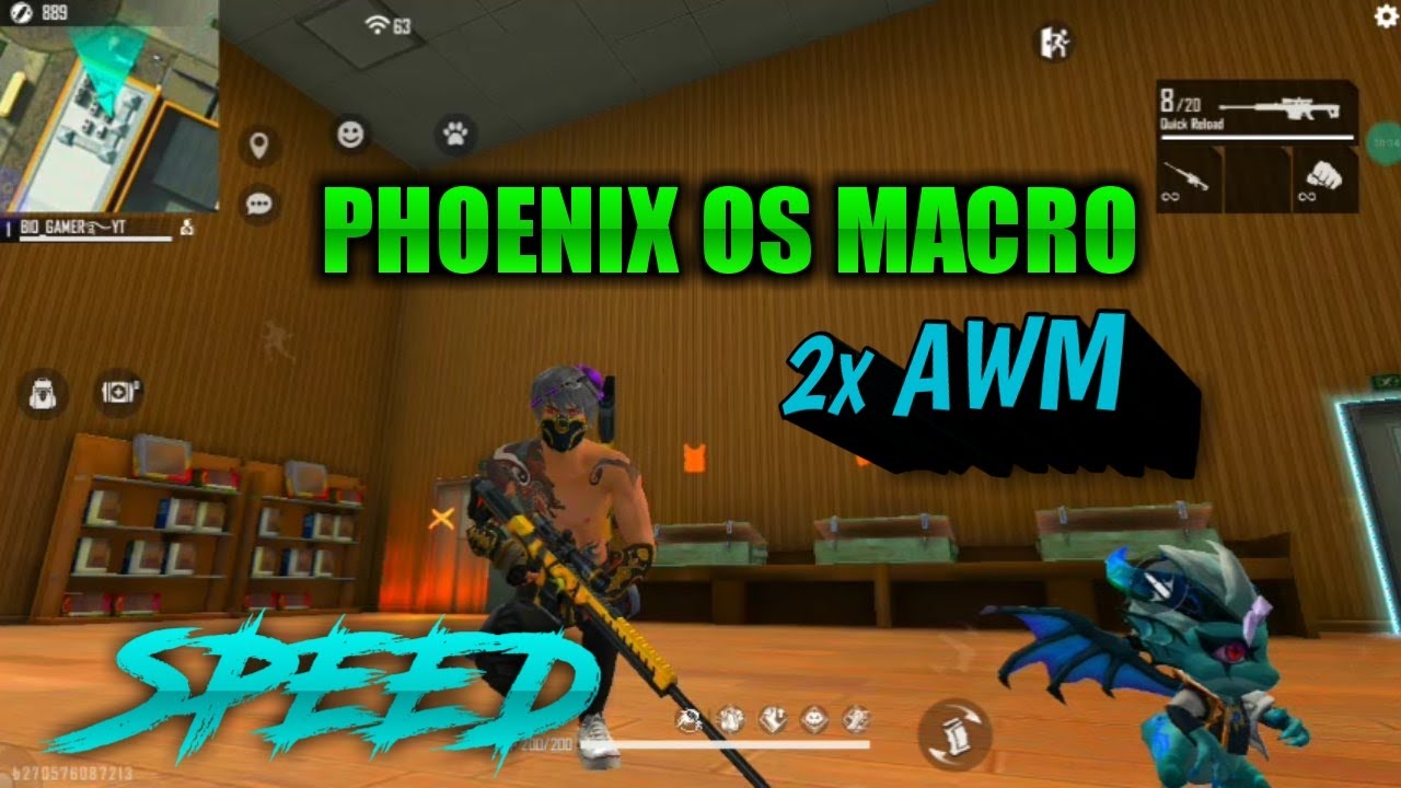 phoenix os new 2x AWM macro like macro gamer - YouTube
